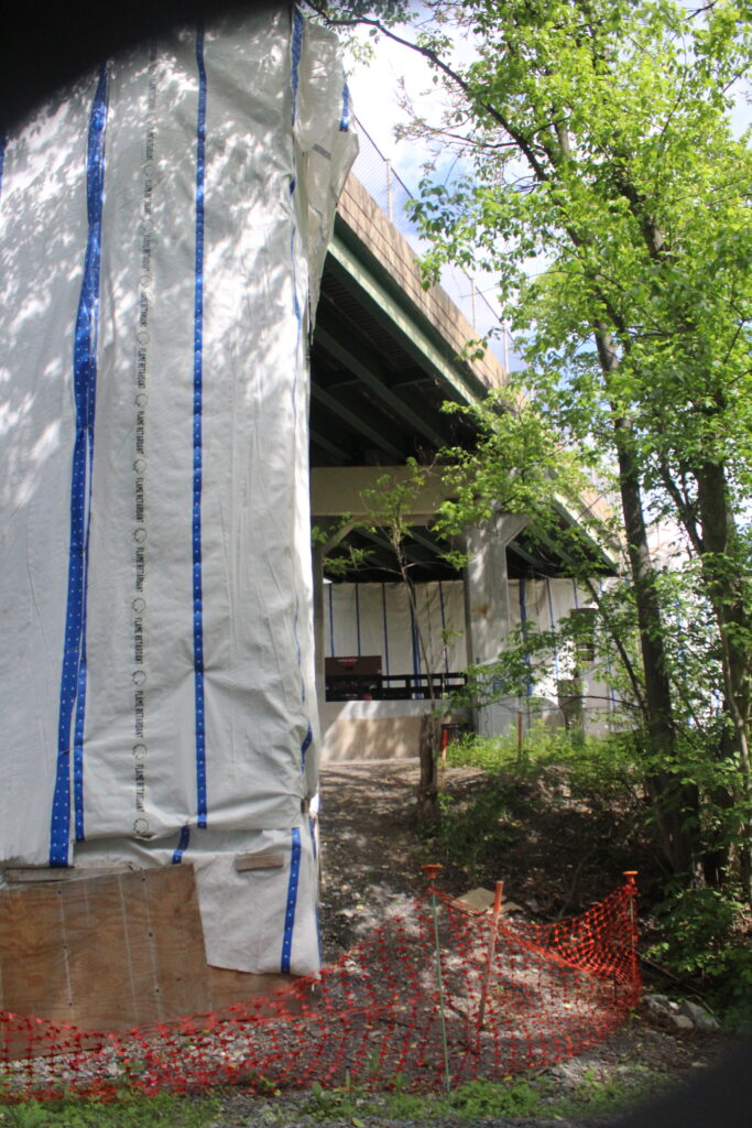 Hancock Bridge pier repairs underway - Hancock News